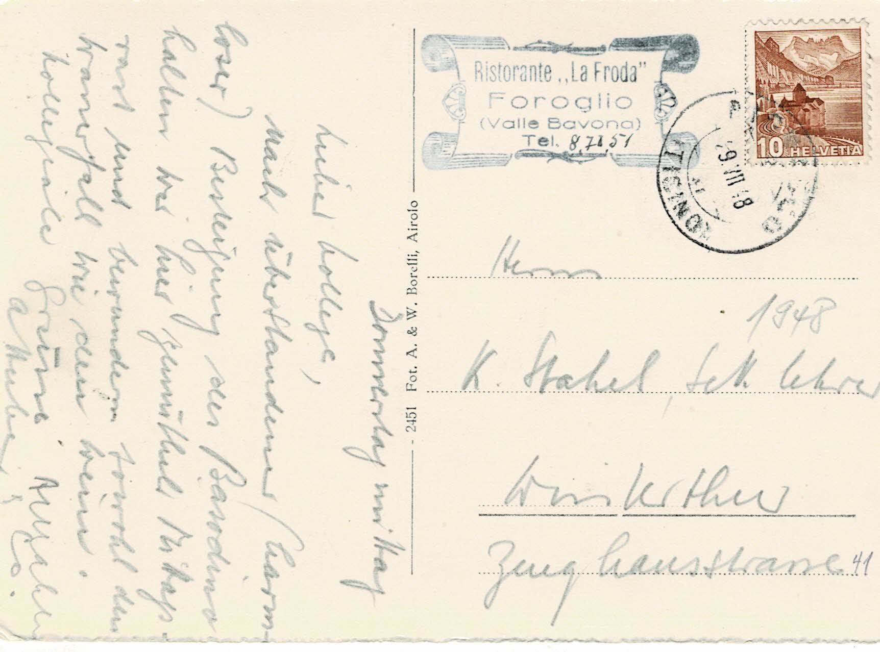 La Froda FOROGLIO (Valle Bavona) TI gel. 1948! (Usato) a Hergiswil NW ...