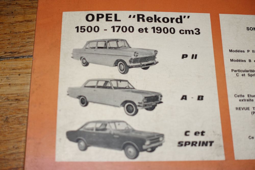 OPEL REKORD BROCHURE OLDTIMER VINTAGE | Kaufen auf Ricardo