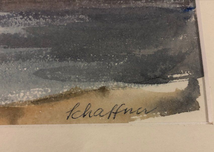 Aquarell Silsersee mit Sils von Fred Schaffner (ID H199) (Gebraucht) in ...