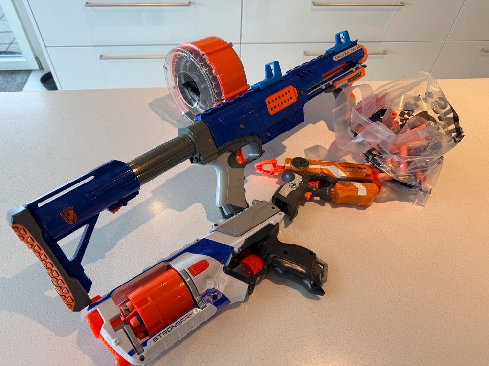 Nerf - 3Stk, Raider CS-35, Strongarm, Firestrike Elite | Kaufen auf Ricardo