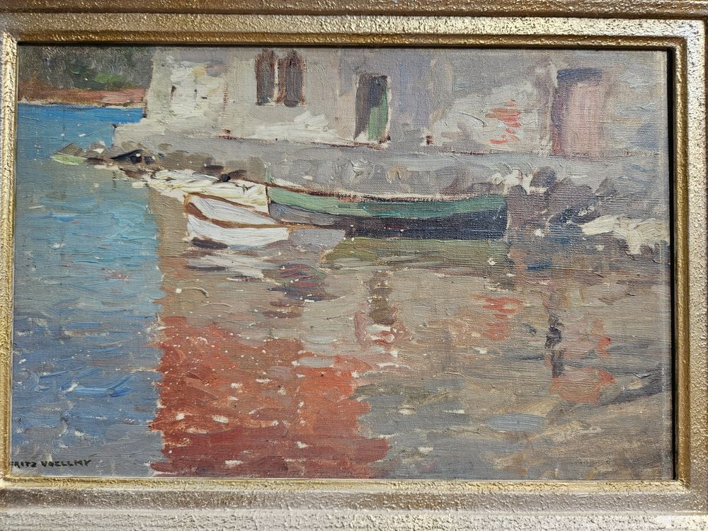 Fritz Voellmy (1863 - 1939) „Boote in Rapallo“ Liguria (Gebraucht) in Wisen SO für CHF 180 – mit ...