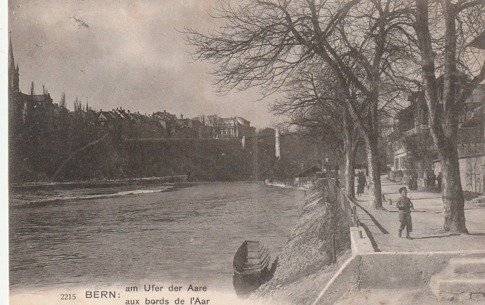 Bern - Am Ufer der Aare, Karte gelaufen 1908 | Kaufen auf Ricardo