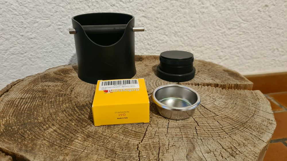 Barista Kit 4teilig, Leveler, Kaffeesatzbehälter, Siebträger (Neu ...