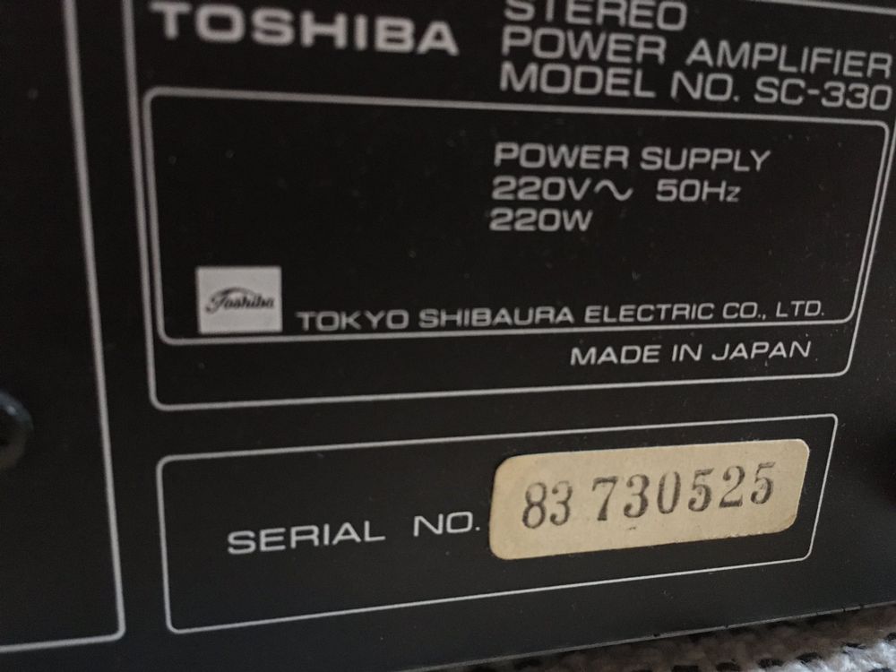 HiFi-Verstärker Toshiba SY-330 und SC-330, vintage, 1977 (Gebraucht) in Grafstal für CHF 200 ...
