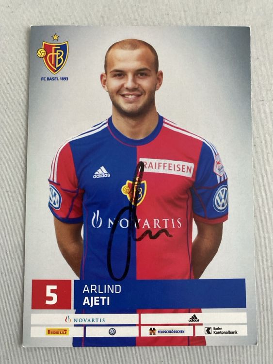 FC Basel Autogrammkarte Arlind Ajeti #5 - Rarität! (Neu und ...