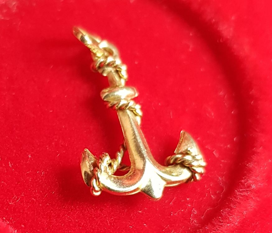 Goldanhänger Anker 750er Gold 18 kt / 0,94 gramm | Kaufen auf Ricardo