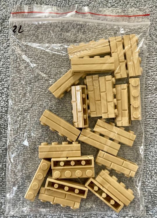 Lego 22 x Brick, Modified 1 x 4 with Masonry - Part. 15533 (Gebraucht ...
