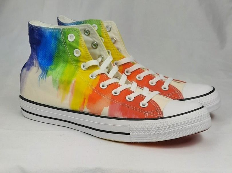 CONVERSE Chuck All-Star Hi Rainbow Art Pride weiss Gr. 46 (Neu und ...