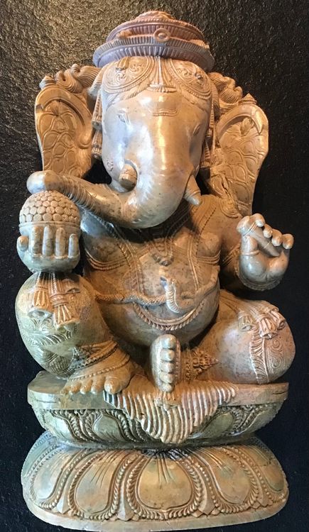 Sitzender Gott Ganesha, antike Steinfigur, Indien um 1880 (Gebraucht) in Aefligen für CHF 199 ...