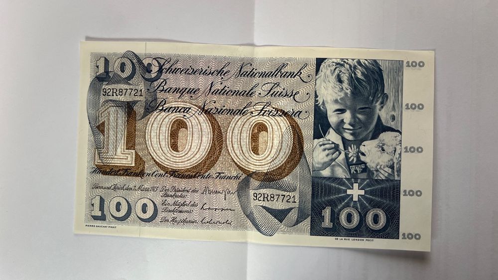 Alter 100 Franken Schein (Gebraucht) in Geuensee für CHF 50 – mit ...