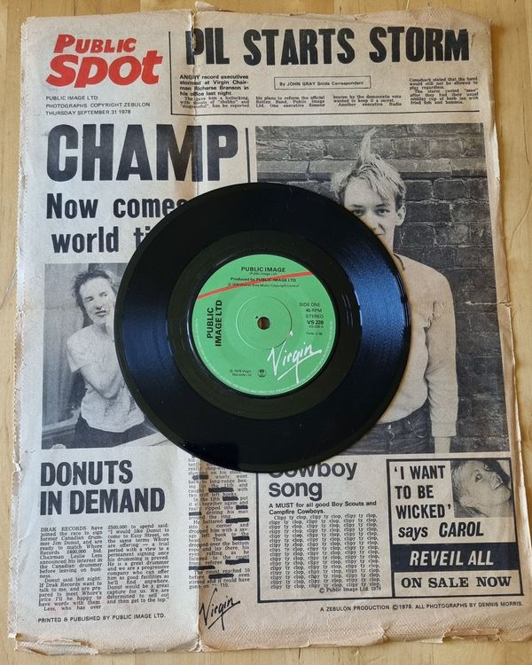 Vinyl-Single PIL "Public Image Ltd" (UK 1978) Newspaper-Sl | Kaufen auf ...