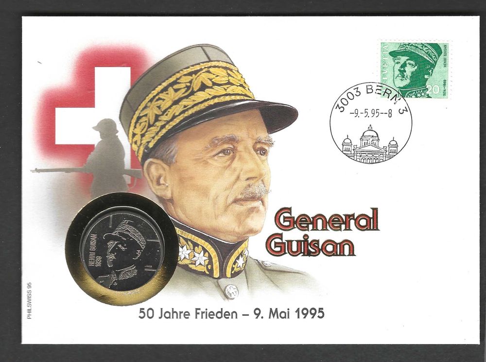 GENERAL GUISON MÜNZBRIEF 1995 (Gebraucht) in Koblenz für CHF 13 – mit ...