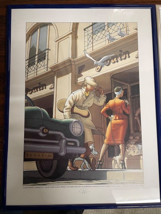 Tintin 5 Poster Afiche Claude Mirande dedicacé (D'occasion) à Lausanne ...