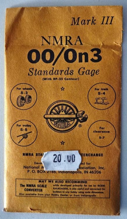 NMRA Standard Lehre Spur 0n3 | Kaufen auf Ricardo