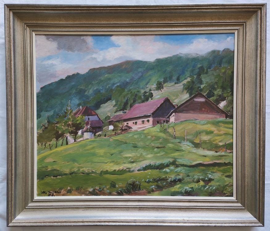 Ölgemälde Hans Grütter, Olten - Aarburg «Ruttigerhof, Born» (Gebraucht) in Aarburg für CHF 80 ...