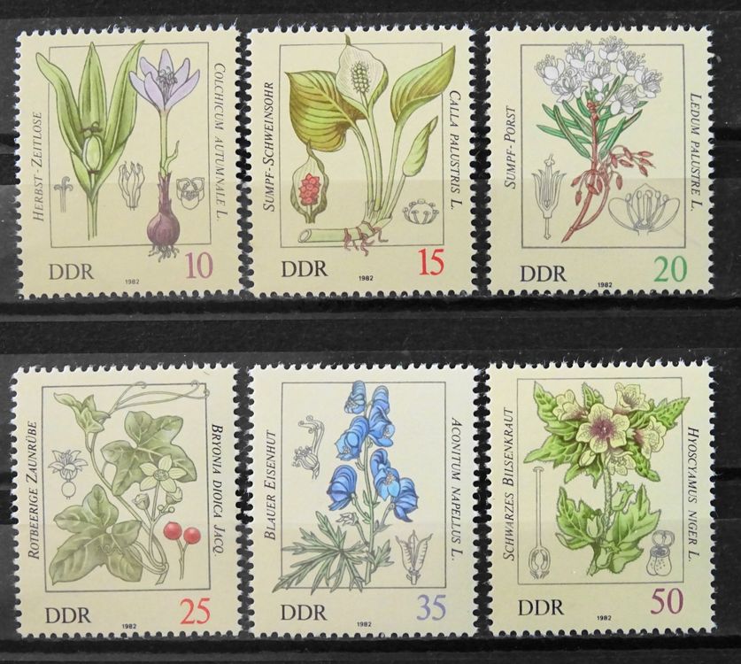 DDR 1982, Serie **postfrisch (Neu und originalverpackt) in Haslen GL für CHF 0.5 – mit Lieferung ...