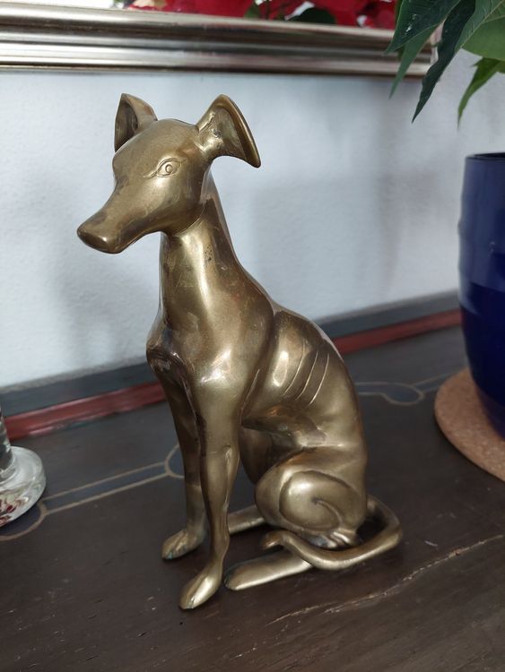 Windhund-Figur aus Messing, Vintage | Kaufen auf Ricardo