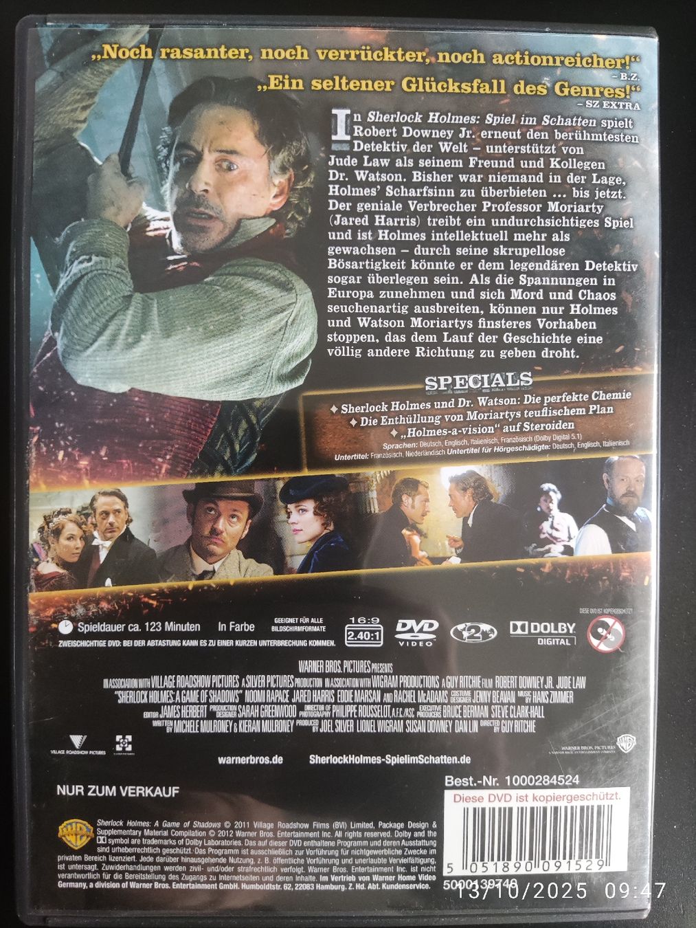 Sherlock Holmes 2 - Spiel im Schatten (Gebraucht) in Basel für CHF 1.5 – mit Lieferung auf ...