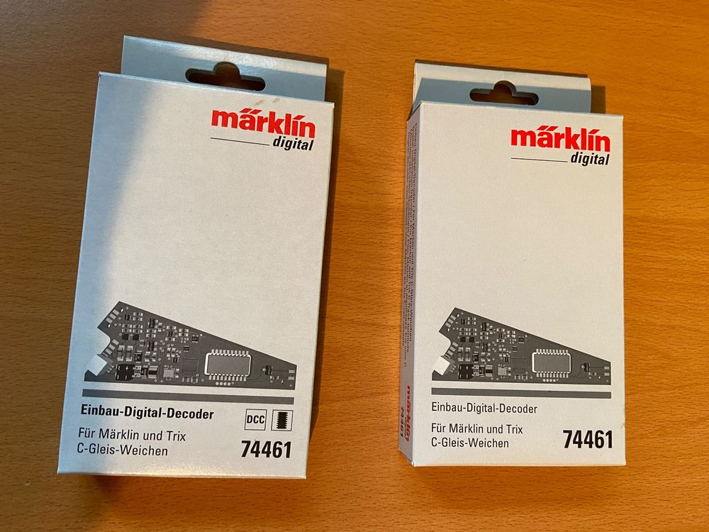 2x Märklin Digital-Decoder 74461 C-Gleis neu (Neu und originalverpackt ...