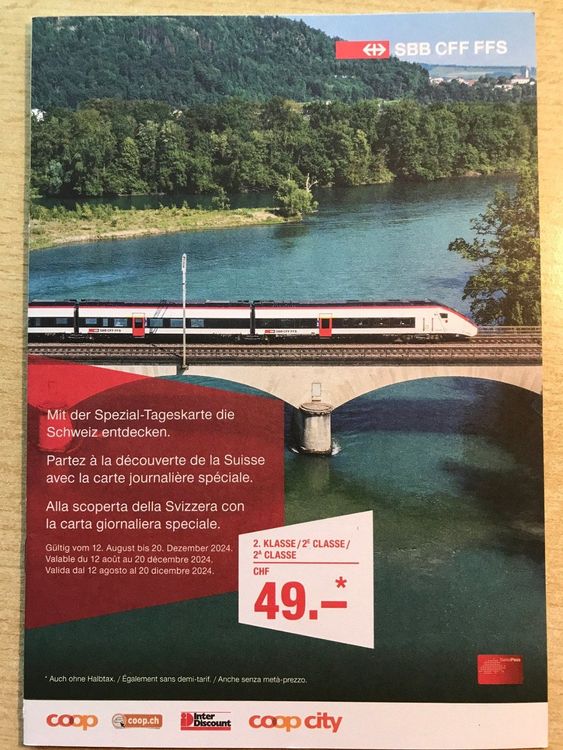 Carte journalière CFF - Tageskarte SBB | Kaufen auf Ricardo