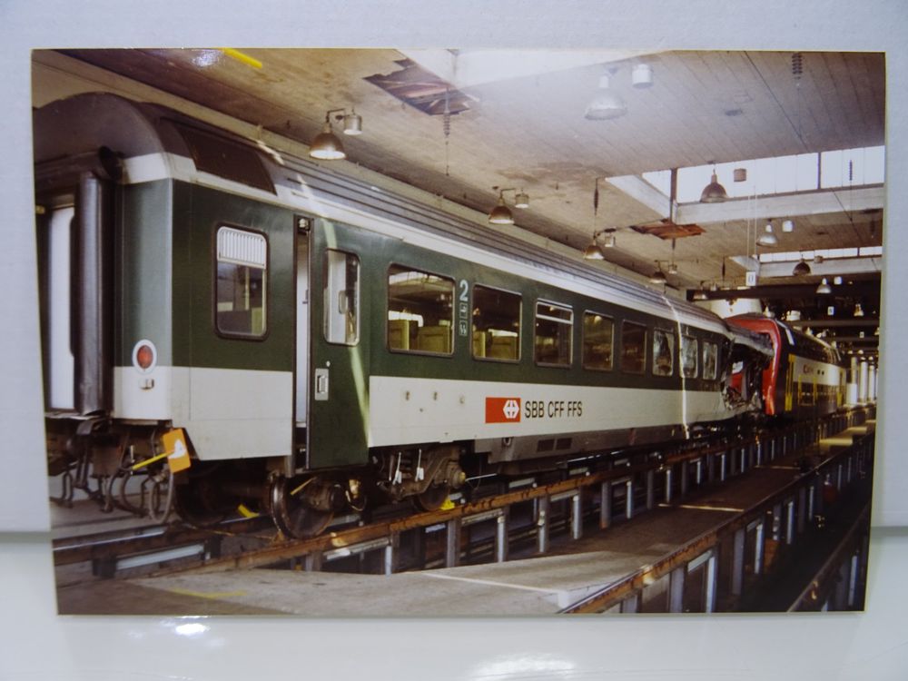 Zugunglück SBB Foto Flankenfahrt in EW IV S-Bahn 9.8.1992 (Neu (gemäss ...