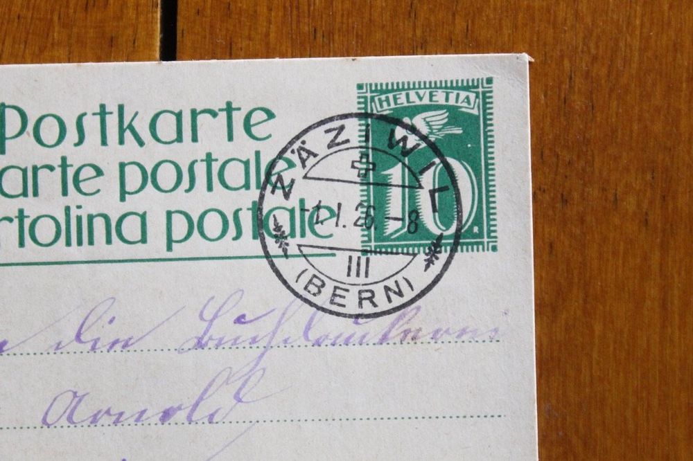 1926 schöner Post-O Zäziwil auf PK (Gebraucht) in Oftringen für CHF 1 – mit Lieferung auf ...