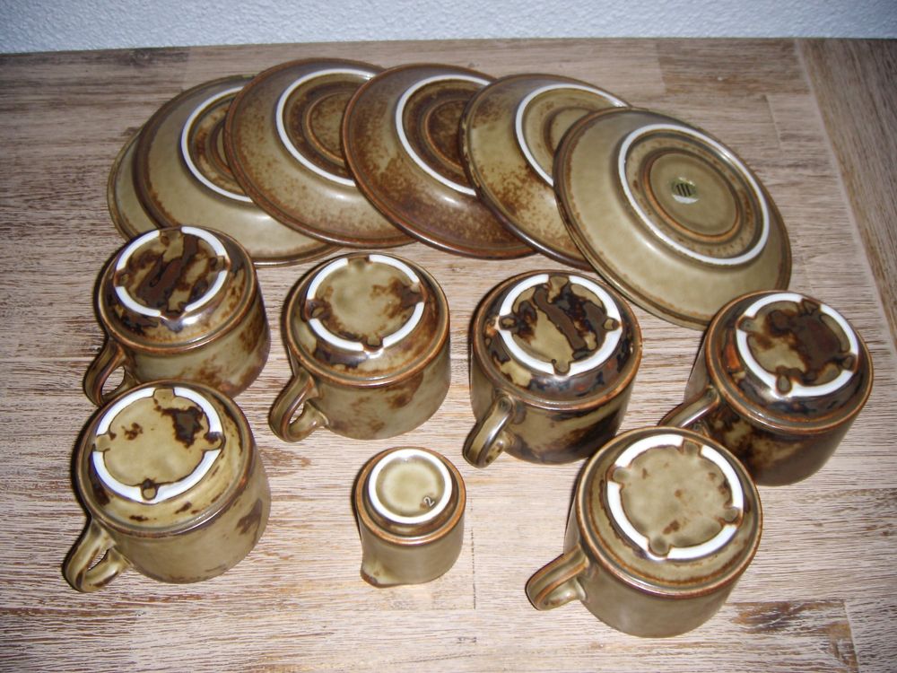 6 Langenthal Sahara Tassen & Teller + Cremier (Gebraucht) in für CHF 26 ...