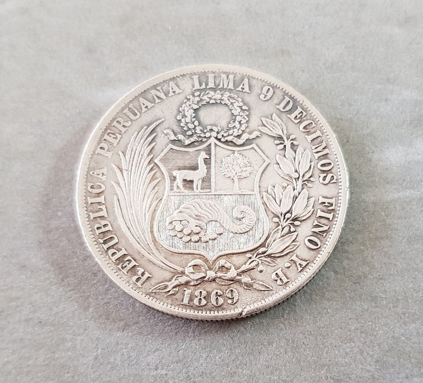 Silbermünze Republica Peruana Lima 1869 (Gebraucht) in Oberbüren für ...