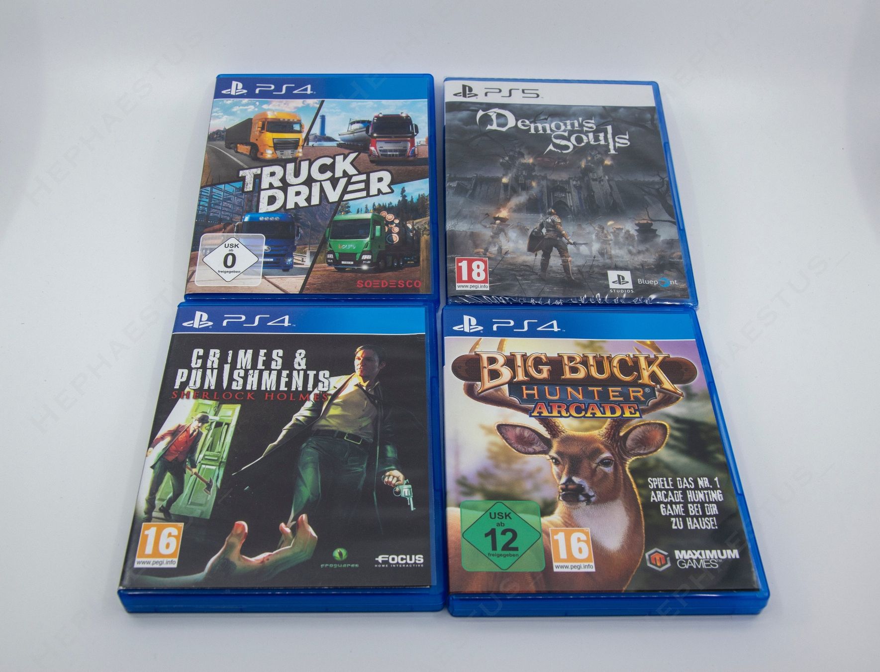 4x PS4/PS5 - Truck Driver, Sherlock, Demon's Souls, Big Buck (Neu ...