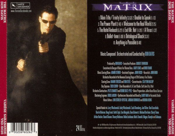 Don Davis – The Matrix (CD, Soundtrack) (D'occasion) à Vevey pour CHF 6 ...