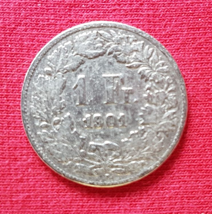 1 Franken 1901 uralte rare Silbermünze ab nur 1 Fr !!! (Gebraucht) in Camignolo für CHF 3 – mit ...