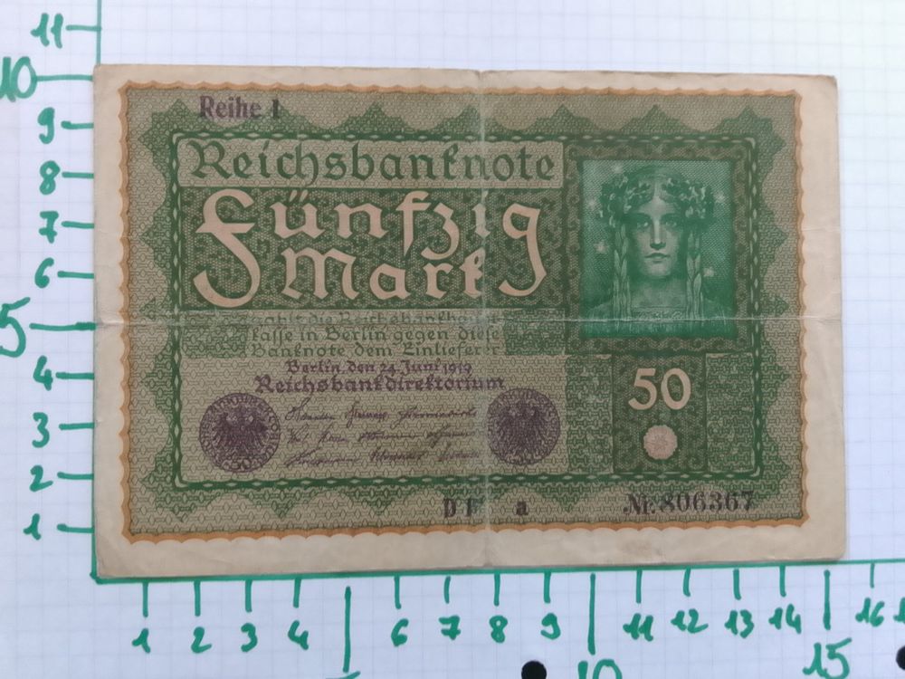 Billet 50 Mark République Weimar 1919 Série 1 (Gebraucht) in Vésenaz ...
