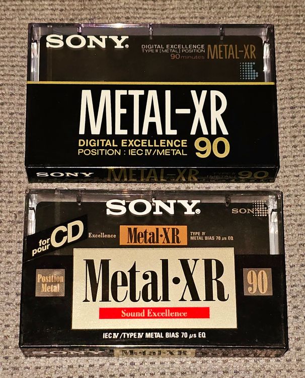 DUO SONY "METAL XR-90" top metal cassettes! (Neu und originalverpackt ...
