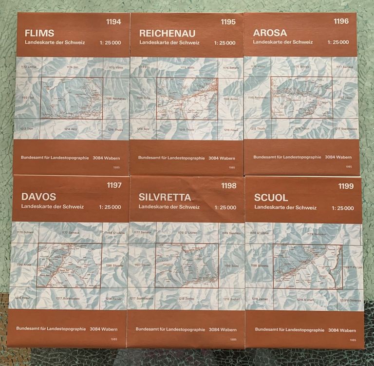 Landkarten 6er Set 1:25 000 | Kaufen auf Ricardo