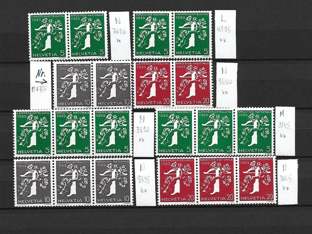 Landi 1939 ** Zusammenh.mit No Restlot Kat: CHF 189.- (Neu (gemäss Beschreibung)) in Basel für ...