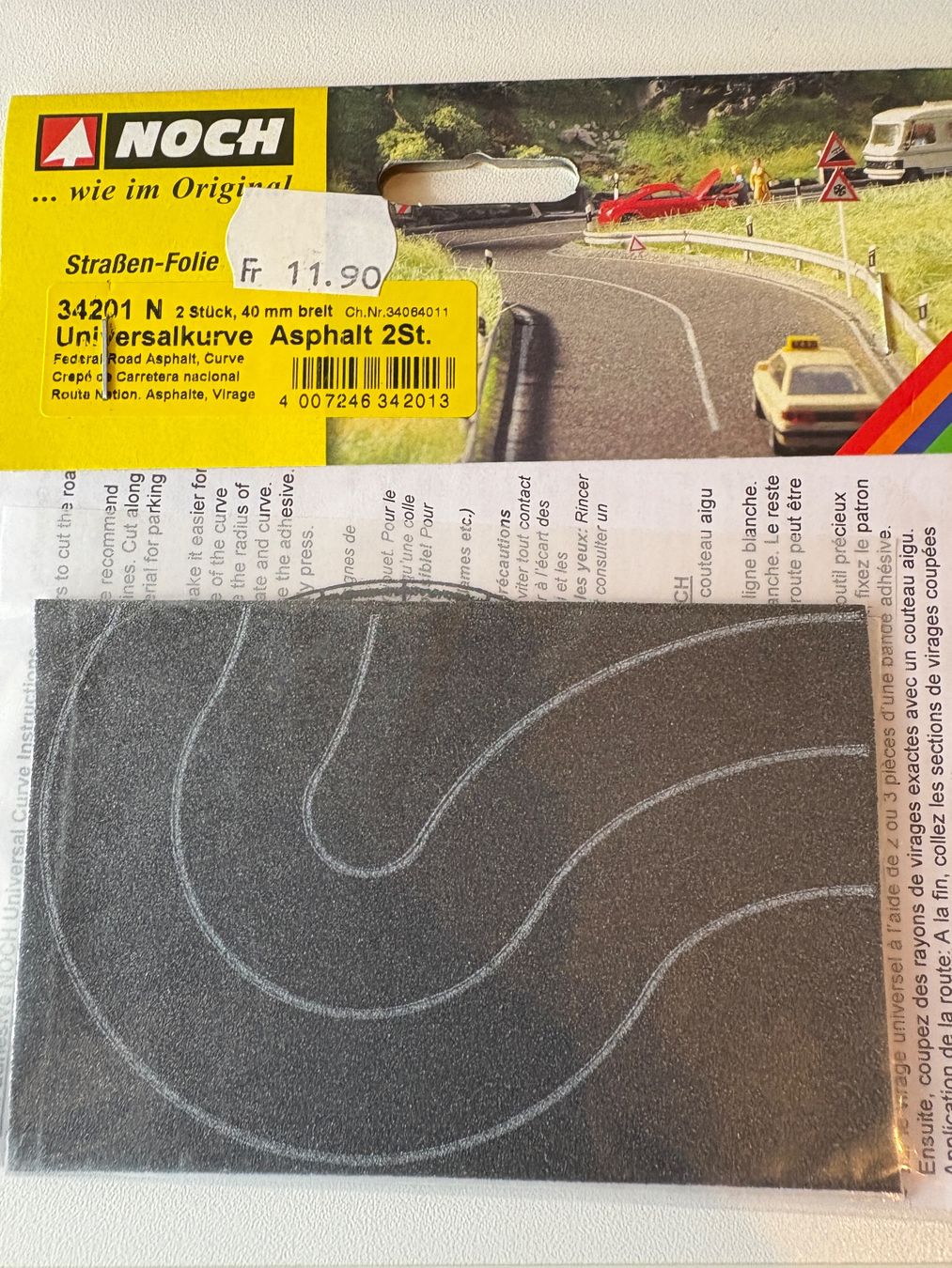 NOCH SPUR N 34201 UNIVERSALKURVE ASPHALT 2 STÜCK (Gebraucht) in ...