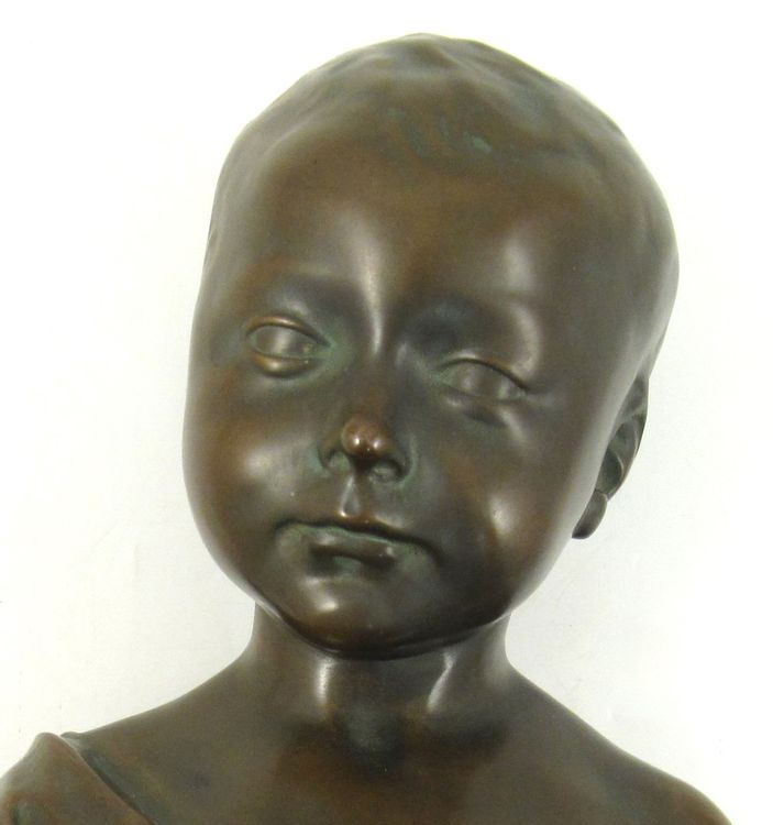 G. PETERMANN - Knabe - Schwere Bronze Büste - 7 Kilogramm ++ (Gebraucht ...