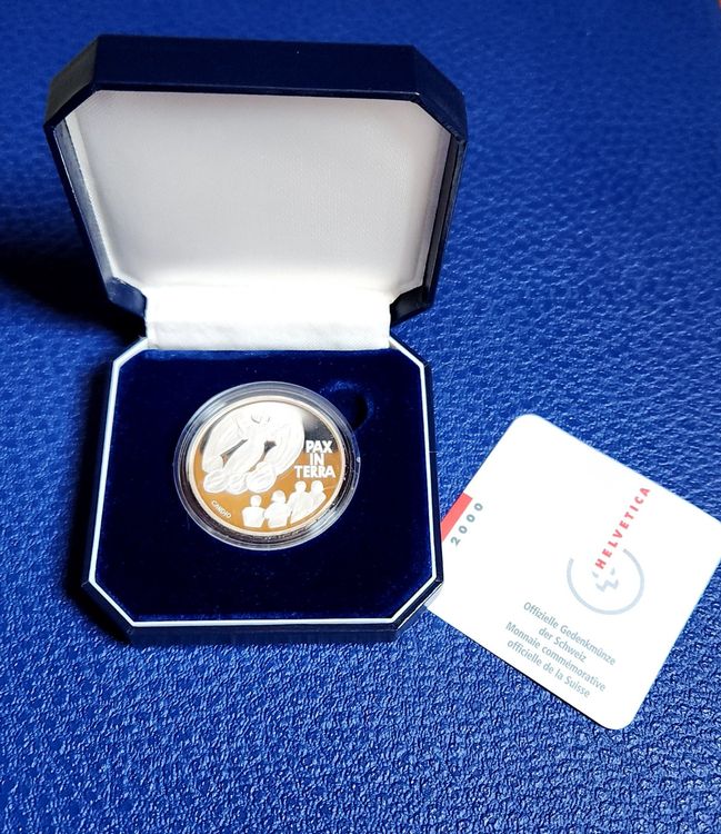 20 Franken 2000 "Pax in Terra" PP (Neu und originalverpackt) in Hittnau für CHF 26 – mit ...