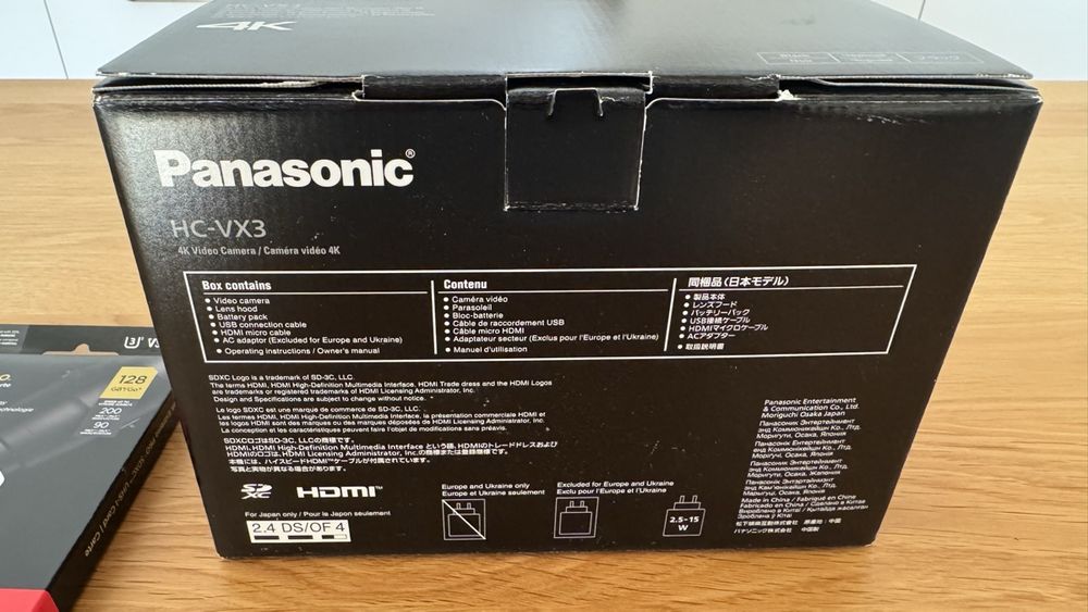 Panasonic HC-VX3 4K Camcorder, neu, mit SD Karte! (Neu und ...