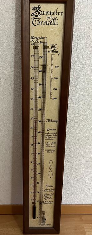 Barometer nach Torricelli (Gebraucht) in Oberbuchsiten für CHF 26 – mit ...