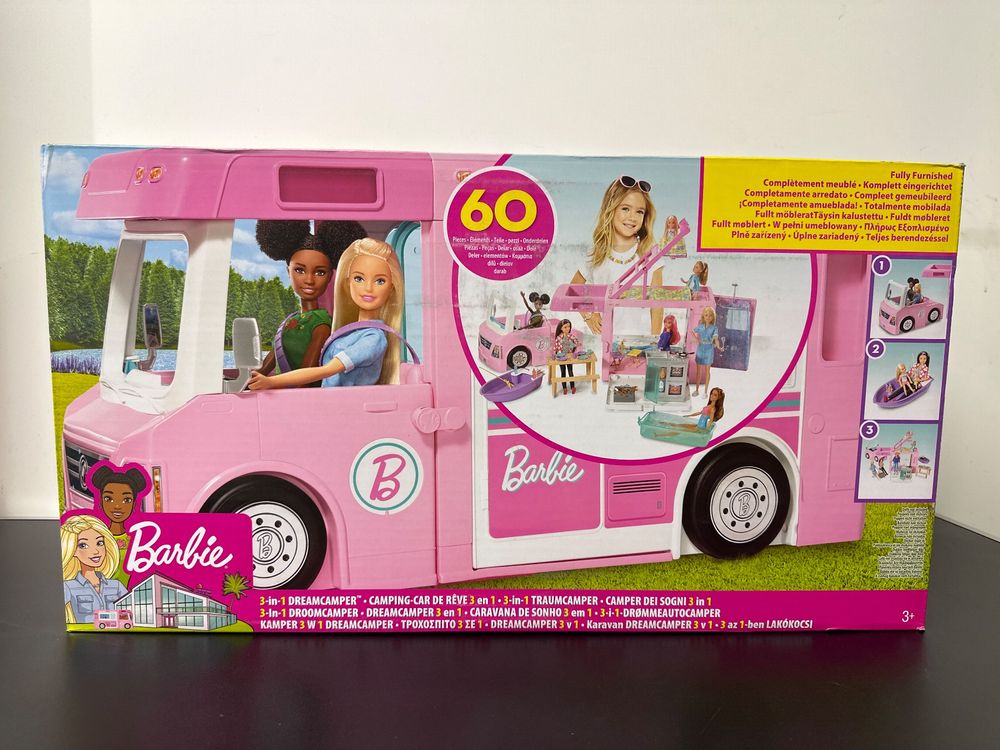 Neu Spielzeug 3 in 1 Barbie - Camper Bus (1x) (Neu und originalverpackt ...