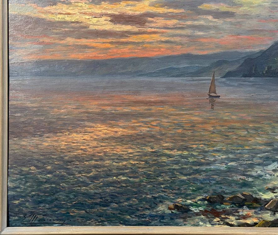 Gemälde mit faszinierender Meeres Szene unleserlich Signiert (Gebraucht) in Root für CHF 170 ...