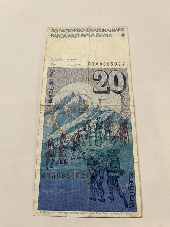 Alte 20 Franken Note, Schweizer Nationalbank (Gebraucht) in Olten für ...