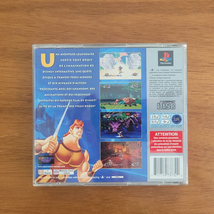Disney Hercule – Playstation 1 – PAL – Platinum – Français (D'occasion ...
