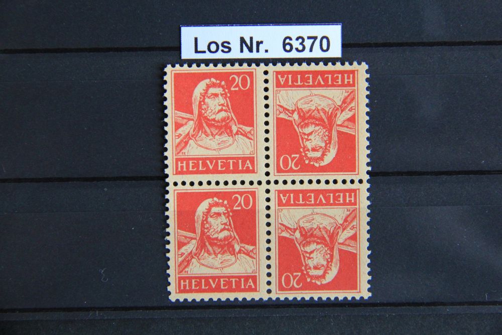 CH 1925 Viererblock Kehrdruck Postfrisch ** Los 6370 (Neu (gemäss Beschreibung)) in Volken für ...