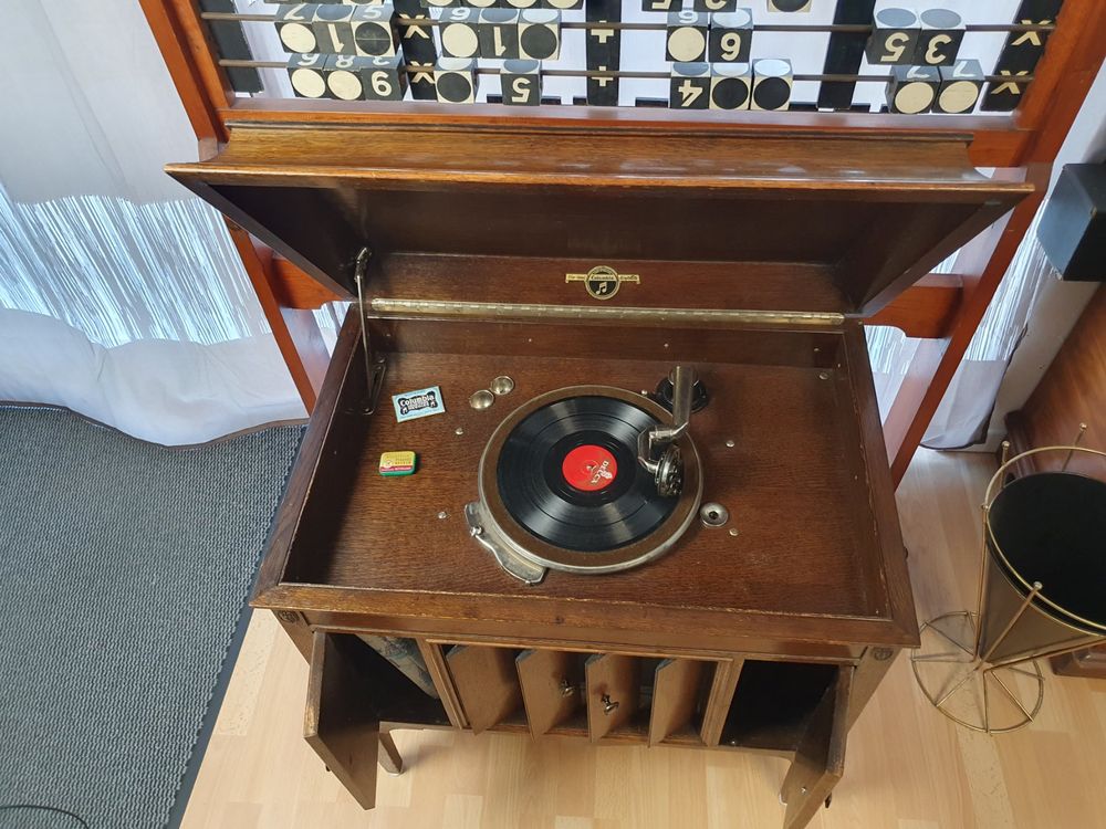 Grammophon Columbia Grafonola viva-tonal Stand Salongrammoph (Defekt ...