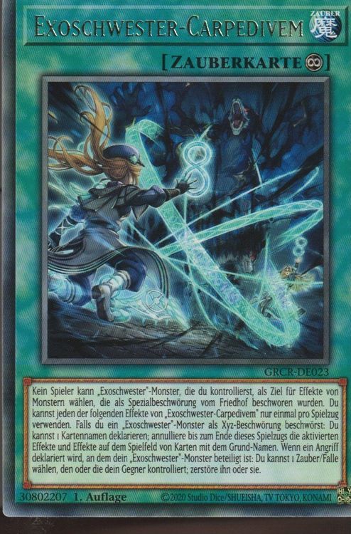 TCG YU-GI-OH! GRAND CREATORS GRCR DE 023 Exoschwester-Carped | Kaufen auf Ricardo