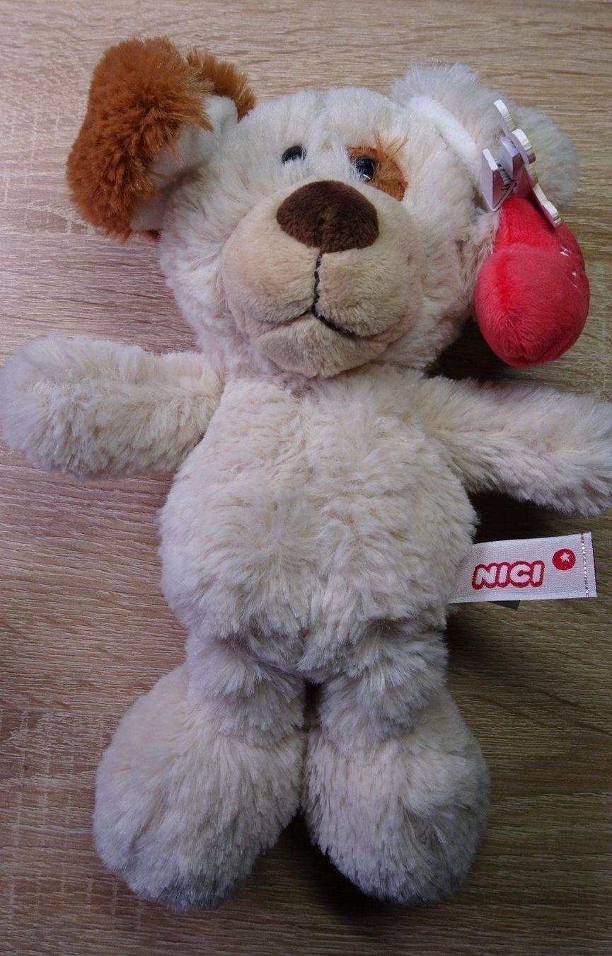 Neuwertiger NICI Hund mit Herzplüsch, Kuscheltier, Top! (Neu (gemäss ...
