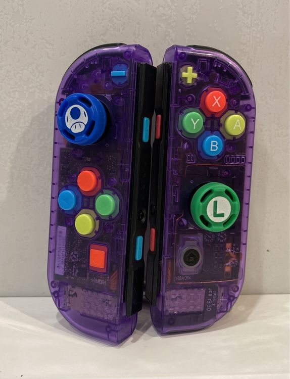 2 Nintendo Switch Controller transparent Lila (customized) (Gebraucht ...