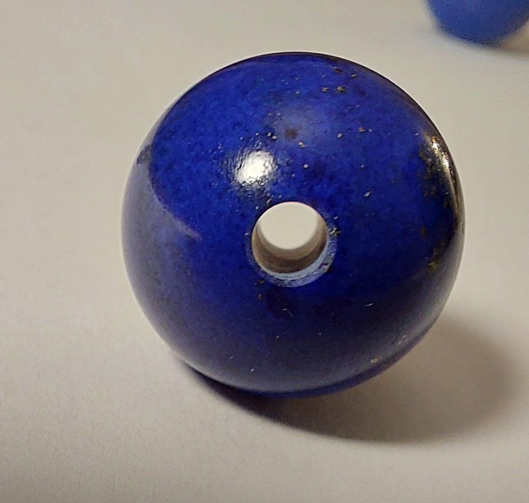 Lapis Lazuli Kugeln, 2 Stk., Edelstein-Design, Top Zustand (Neu (gemäss ...